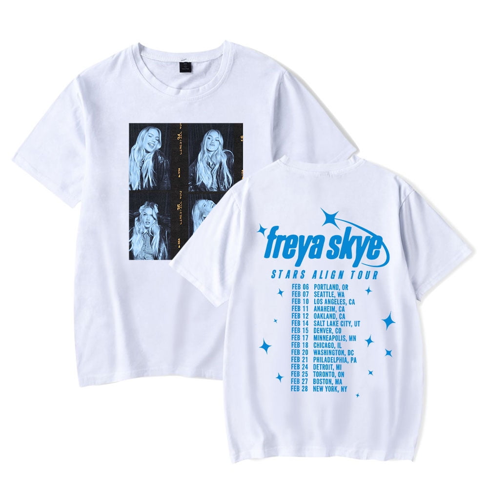 Freya Skye 2026 Stars Align Tour Date Print T-Shirt – Unisex Graphic Short Sleeve Tee, Casual ...