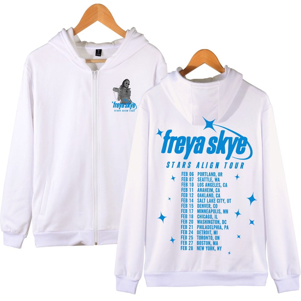 Freya Skye 2026 Stars Align Tour Date Print Zipper Hoodie – Unisex Full-Zip Sweatshirt Graphic ...