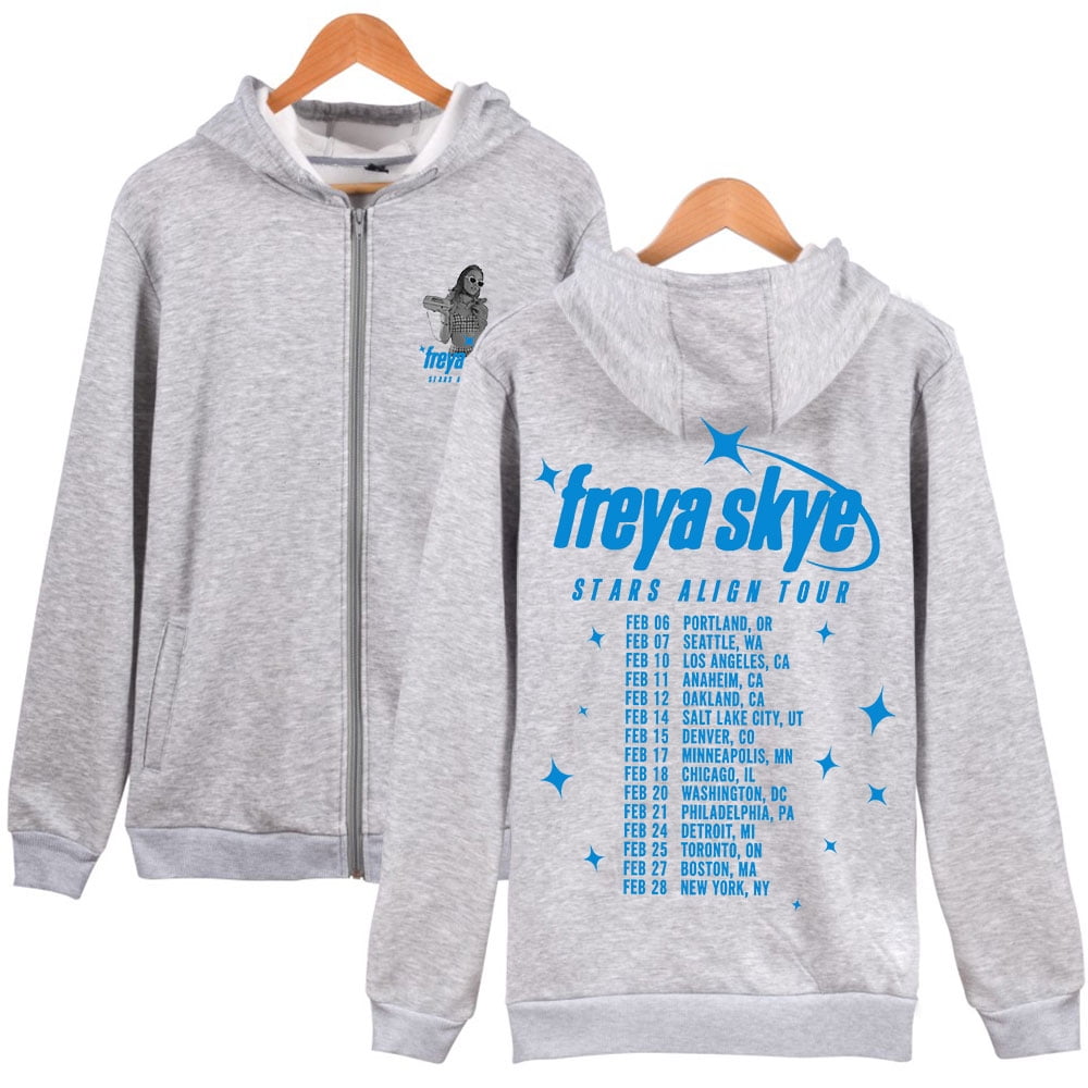 Freya Skye 2026 Stars Align Tour Date Print Zipper Hoodie – Unisex Full-Zip Sweatshirt Graphic ...