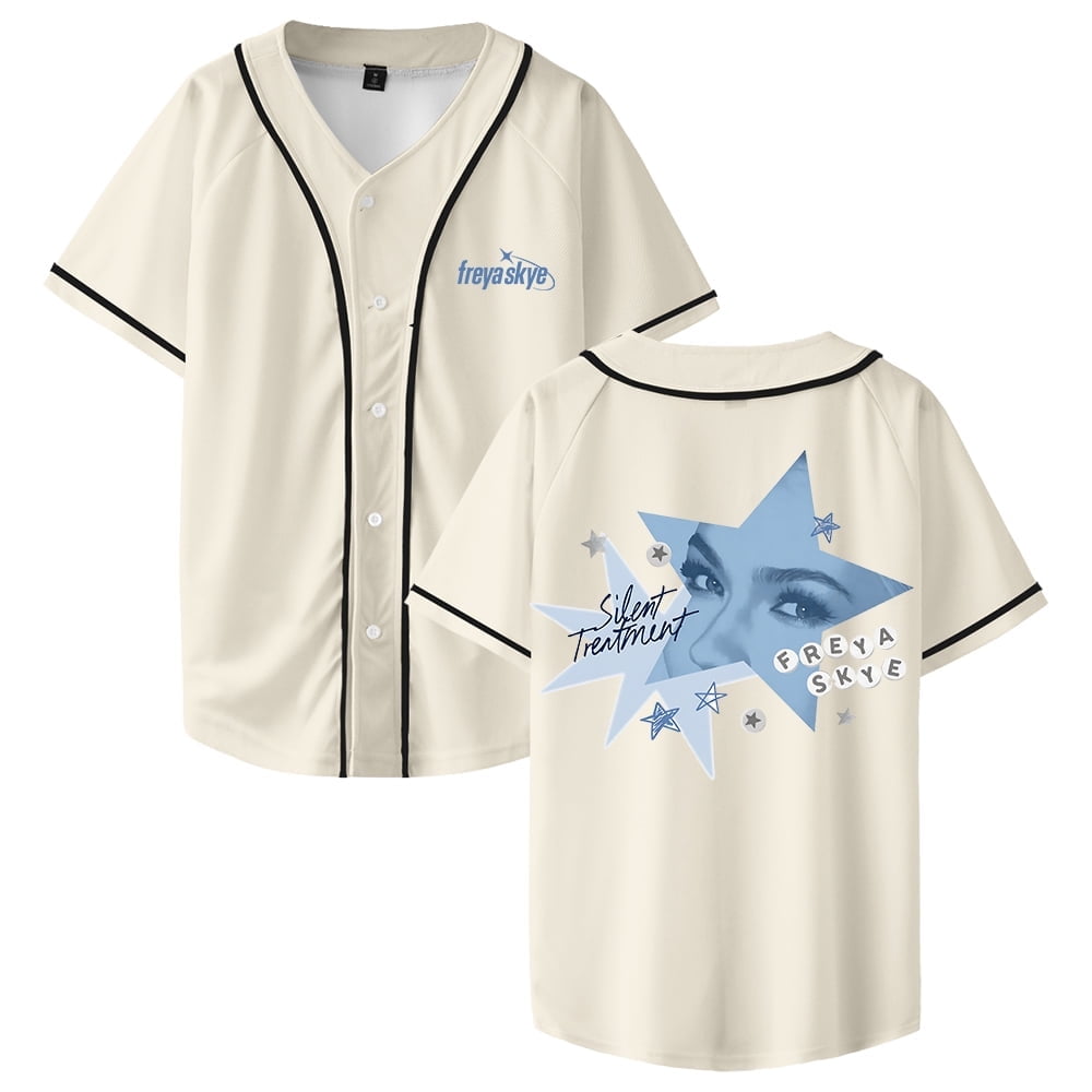 Freya Skye Baseball Uniform Short-Sleeve V-Neck Shirt Unisex Street ...