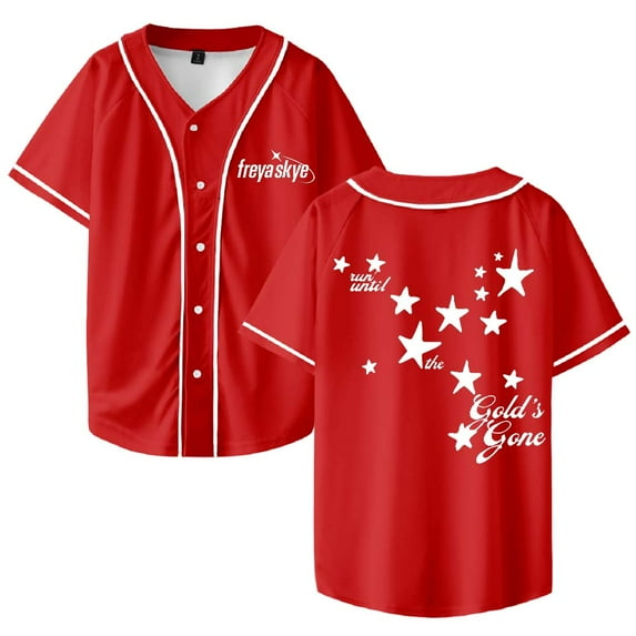 Freya Skye Gold's Gone Baseball Jersey Shirt V-Neck Women Men Short ...