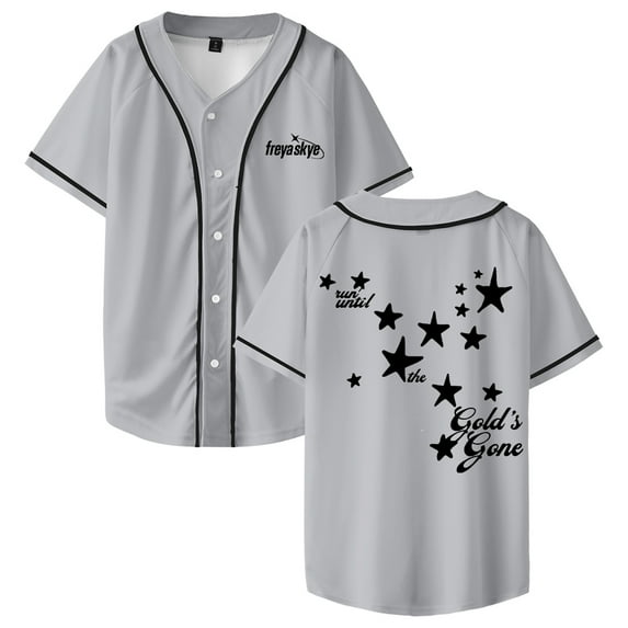 Freya Skye Gold's Gone Baseball Jersey Short Sleeve Button-Down Shirts ...