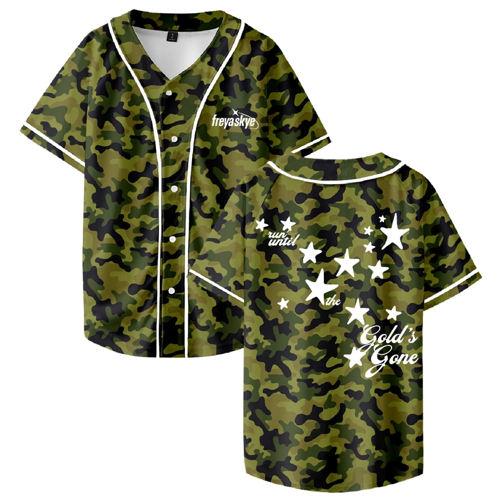 Freya Skye Gold's Gone Baseball Jersey Short Sleeve Button-Down Shirts ...