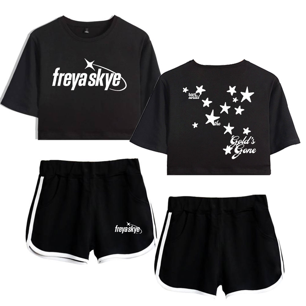 Freya Skye Gold's Gone crop tops tshirt sets for women midriff-baring ...