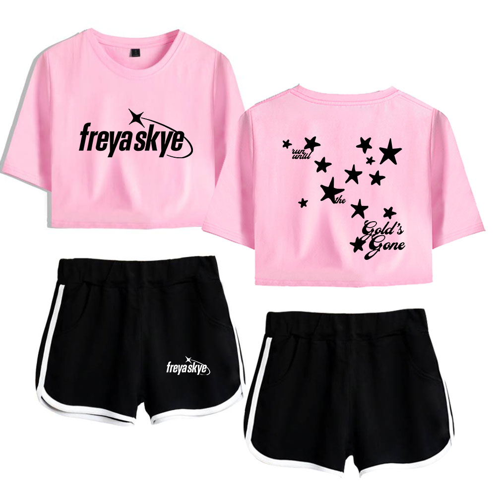 Freya Skye Gold's Gone crop tops tshirt sets for women midriff-baring ...