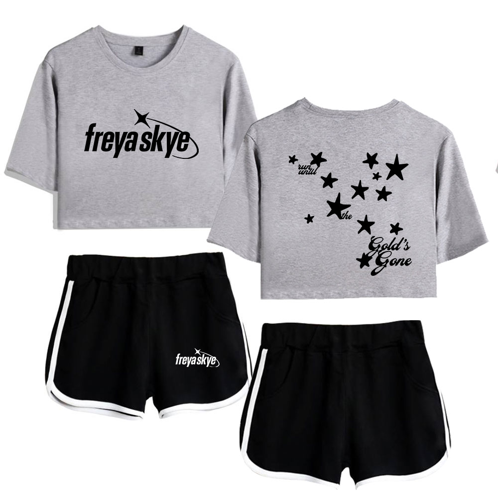 Freya Skye Gold's Gone crop tops tshirt sets for women midriff-baring ...