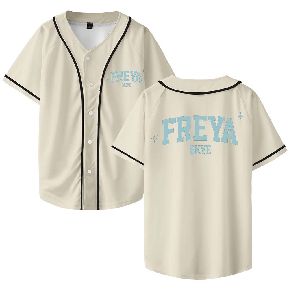 Freya Skye Merch Baseball Jersey Shirt V-Neck Women Men Short Sleeve ...