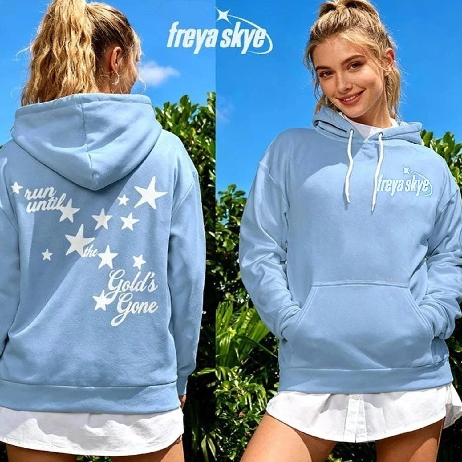 Freya Skye Merch, Golds Gone Hoodie, White star Freya Skye's shirt ...