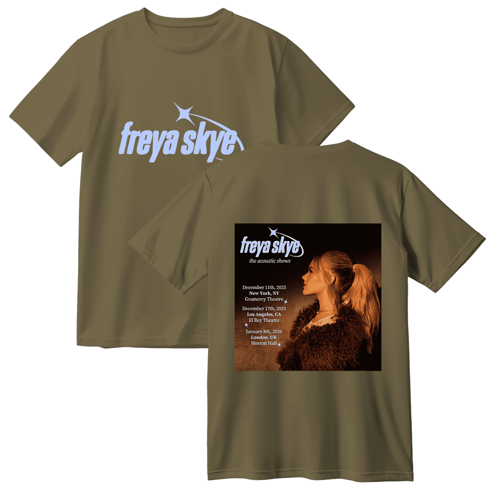 Freya Skye Merch Live Shows Date Print Cotton T-Shirt – Unisex Short ...