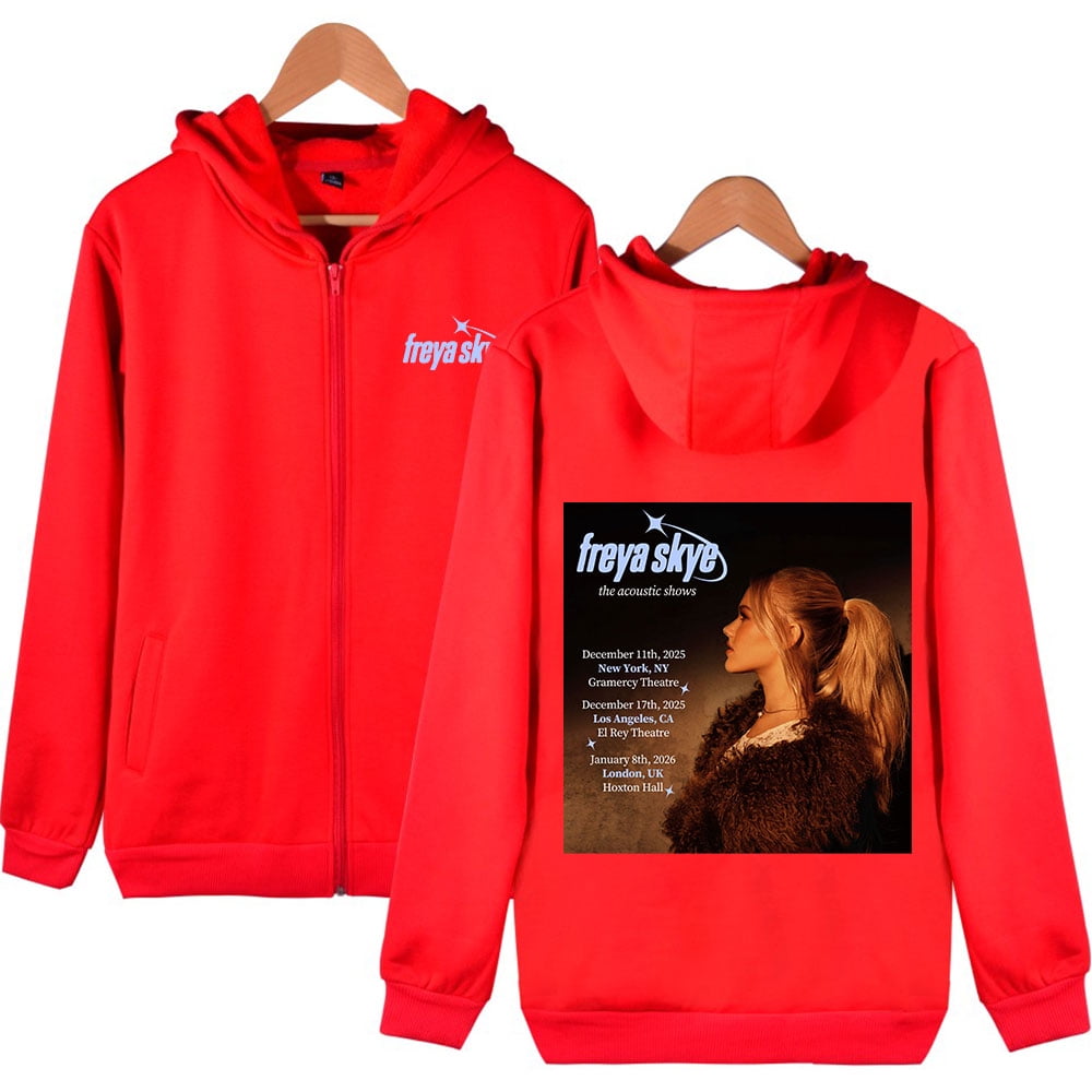 Freya Skye Merch Live Shows Date Print Zipper Hoodie – Unisex Full-Zip ...