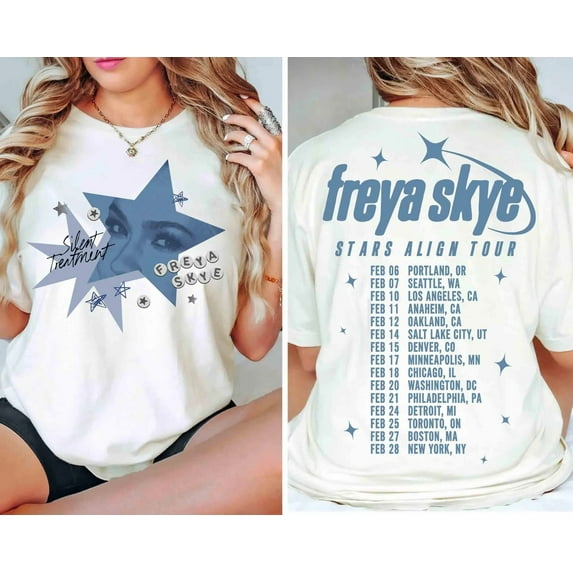 Freya Skye Music Tour T-Shirt | 2-Sided Silent Treatment Concert ...