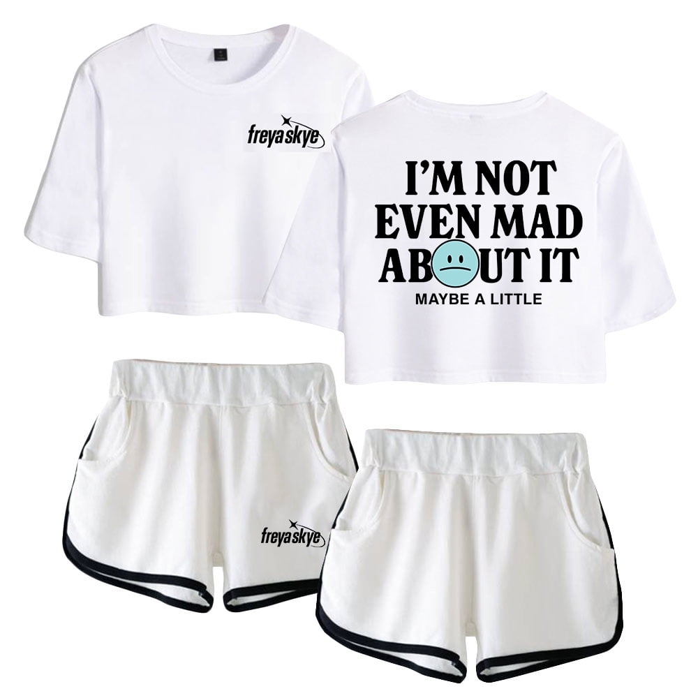 Freya Skye Not Even Mad About It Short Sleeve Crop Top+Shorts Two Piece ...
