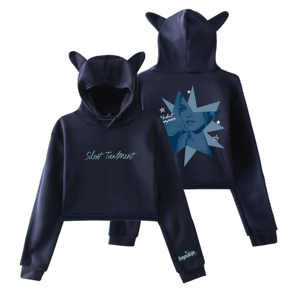Freya Skye Silent Treatment Hoodie Cat Ears Hooded Sweatshirt Long ...