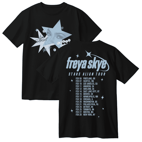 Freya Skye Stars Align Tour 2026 Cotton Tee Women Men Short Sleeve ...