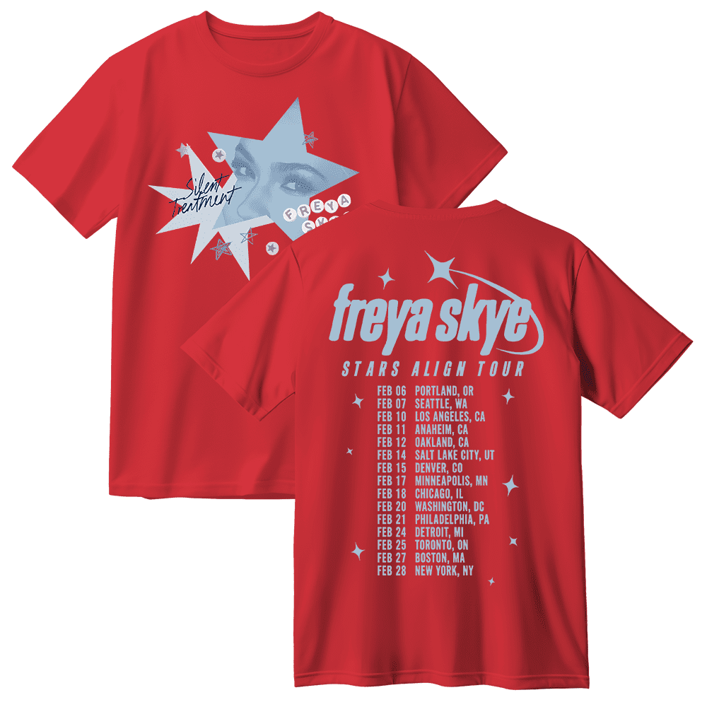 Freya Skye Stars Align Tour 2026 Cotton Tee Women Men Short Sleeve Round Neck Casual Streetwear ...