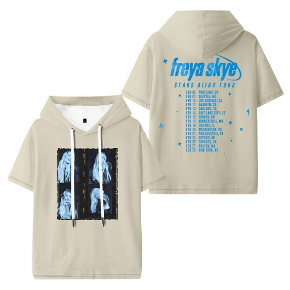 Freya Skye Stars Align Tour 2026 Hooded T-Shirts Women Men Short Sleeve ...