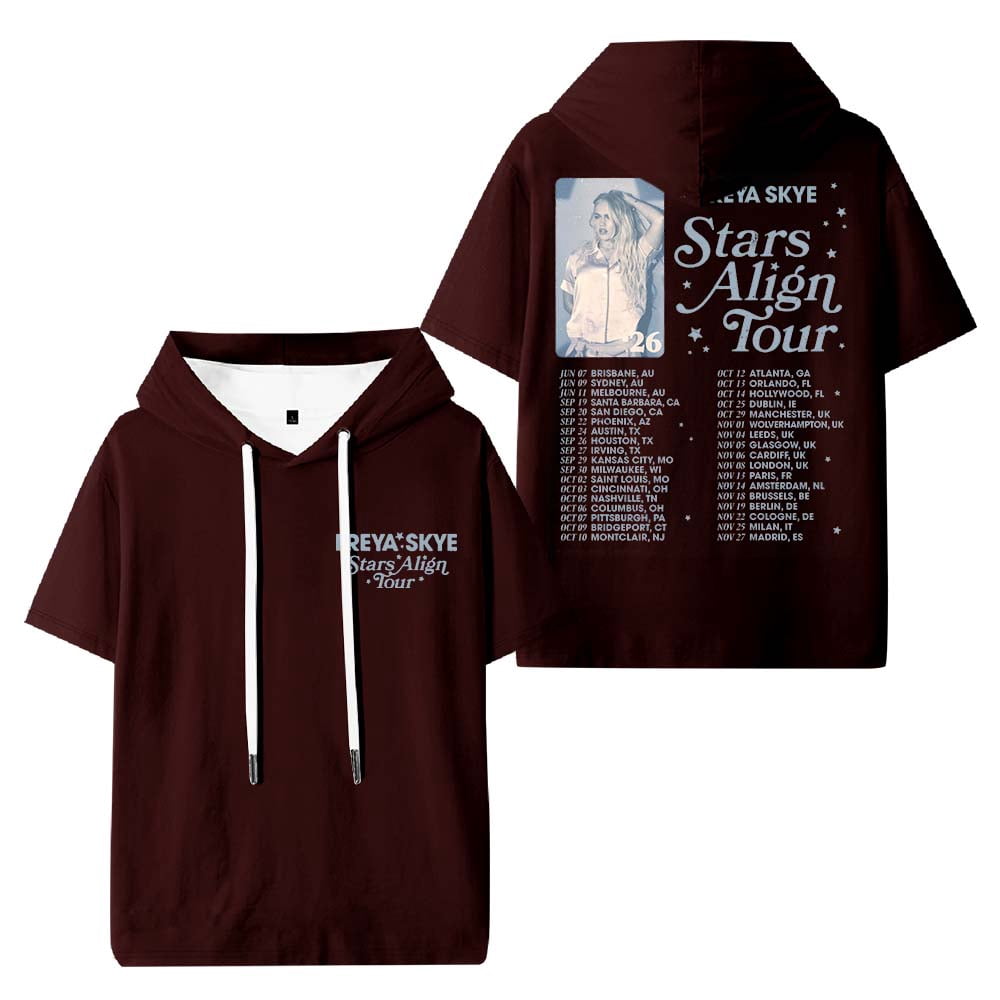 Freya Skye Stars Align Tour 2026 Merch Hooded T-Shirts Casual Women Men ...
