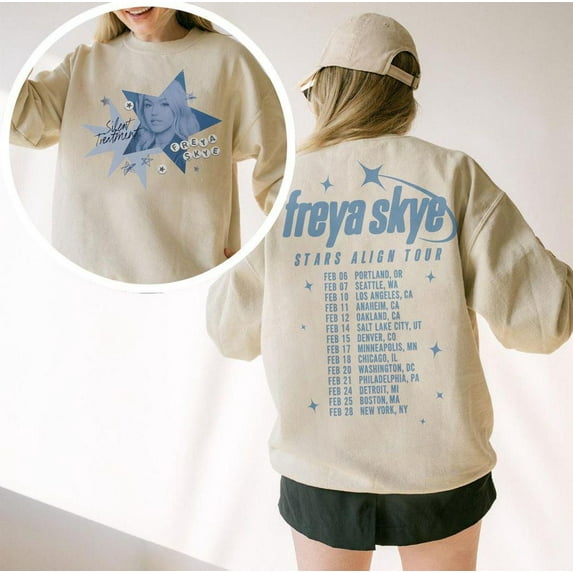 Freya Skye Stars Align Tour 2026 Sweatshirt, Freya Skye Concert Music, Music Lover Gift ...