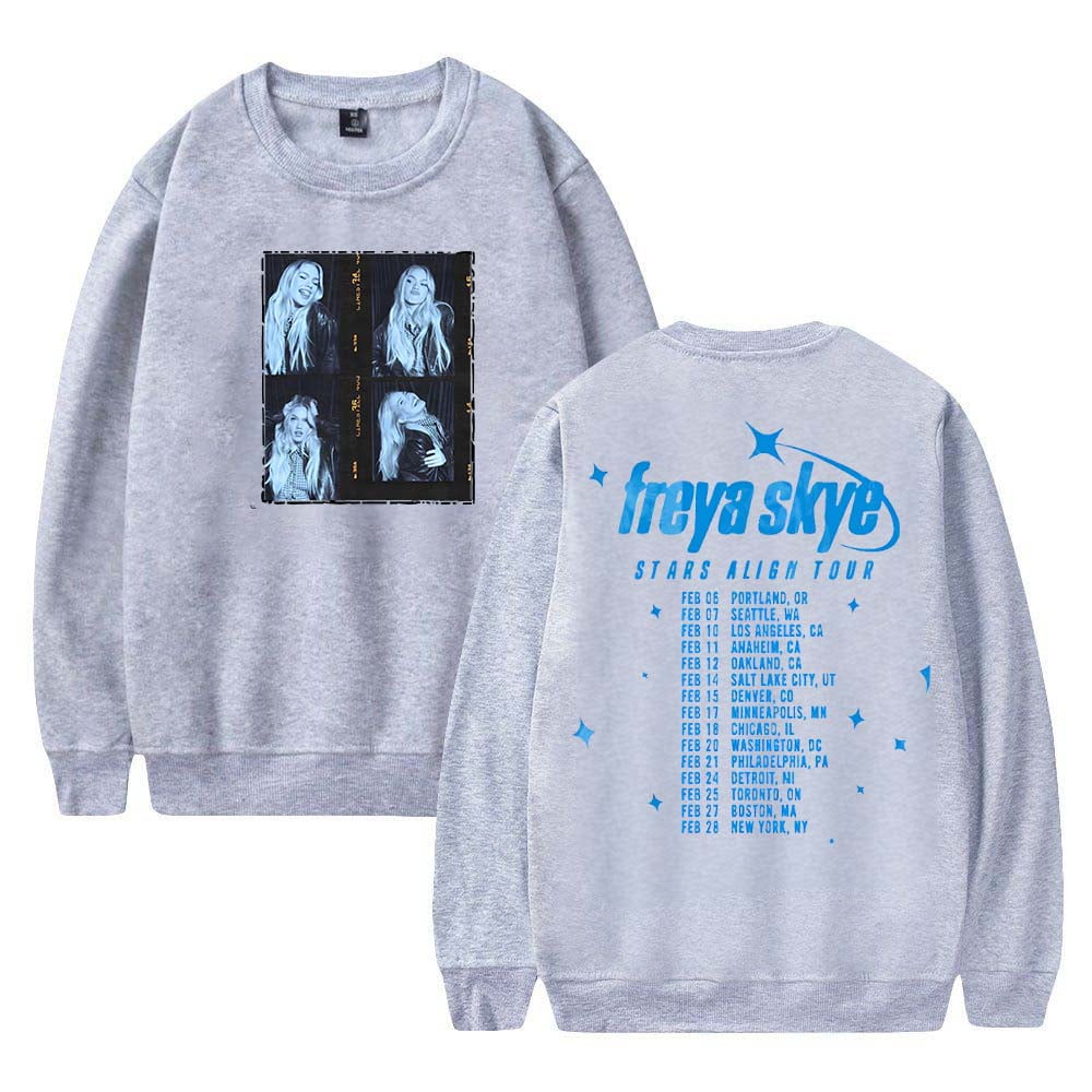 Freya Skye Stars Align Tour 2026 Sweatshirt Women Men Casual Crewneck Long Sleeve Pullover ...