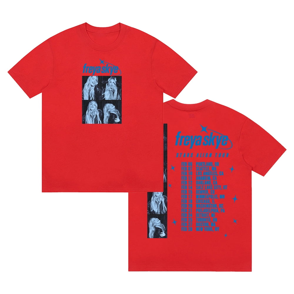 Freya Skye Stars Align Tour 2026 T-shirt Crewneck Short Sleeve Cotton Tee Men Women Streetwear ...