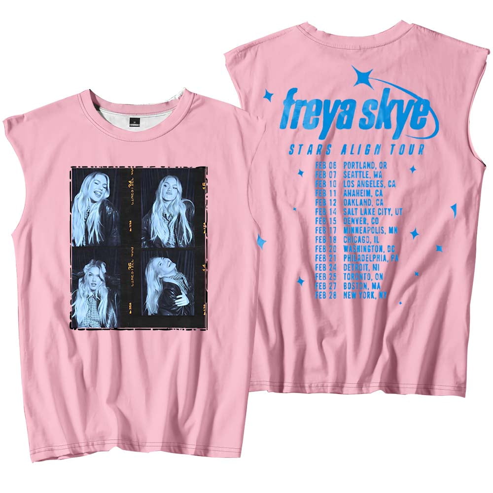 Freya Skye Stars Align Tour 2026 Tank Tops Sleeveless T-Shirt port Vest Women Men Casual Outdoor ...