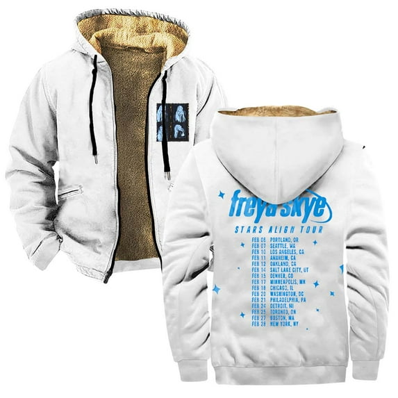 Freya Skye Stars Align Tour 2026 Zipper Hoodies Women Men Jacket Parkas Long Sleeve Fashion ...