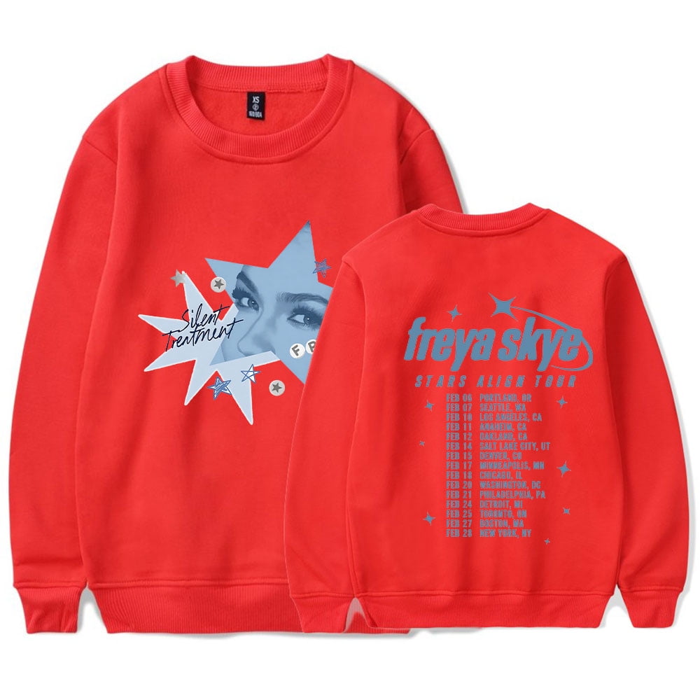 Freya Skye Stars Align Tour sweatshirt music concert outfits crewneck long sleeve sweatshirt men ...