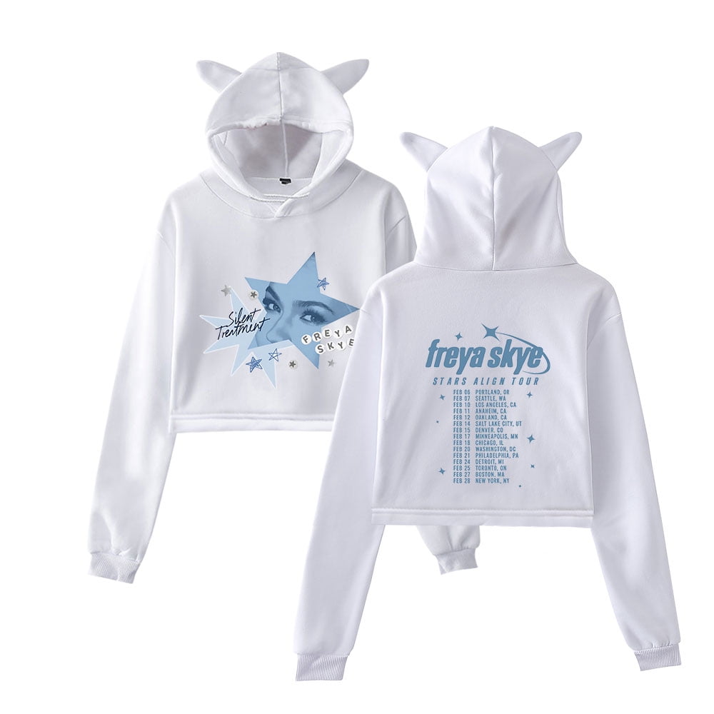 Freya Skye merch Stars Align Tour Hooded pop music outfits kawaii cat ...