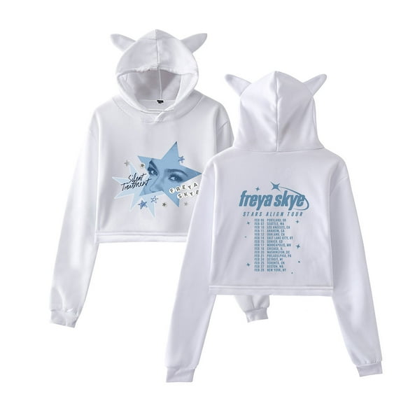 Freya Skye merch Stars Align Tour Hooded pop music outfits kawaii cat ...