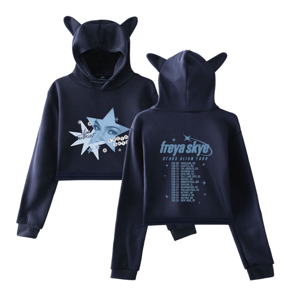 Freya Skye merch Stars Align Tour Hooded pop music outfits kawaii cat ...