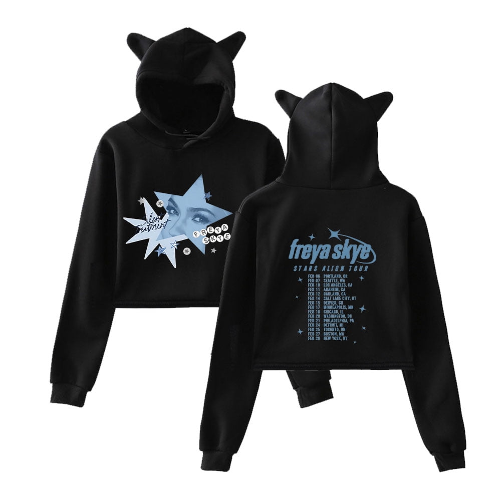 Freya Skye merch Stars Align Tour Hooded pop music outfits kawaii cat ...