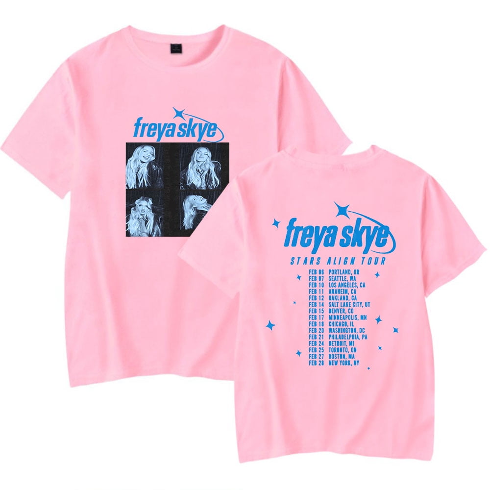 Freya Skye merch Stars Align Tour tshirt pop music outfits crewneck short sleeve tshirt Freya ...