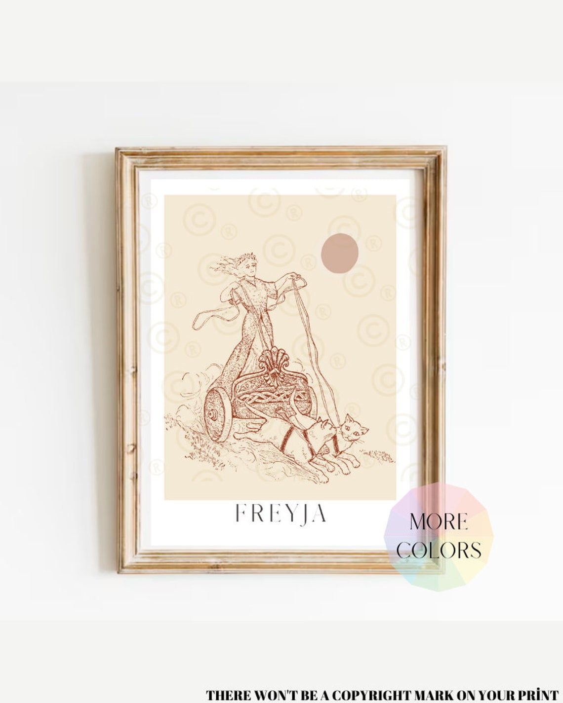 Freyja Print, Nordic Goddess, Viking Art Print, Norse Pagan, Freya ...