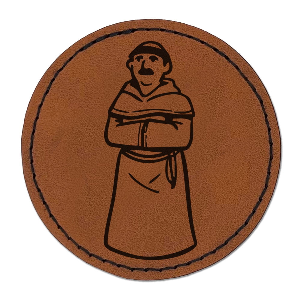 Friar Brother Medieval Monk Church Christian Monestary Round Iron-On ...