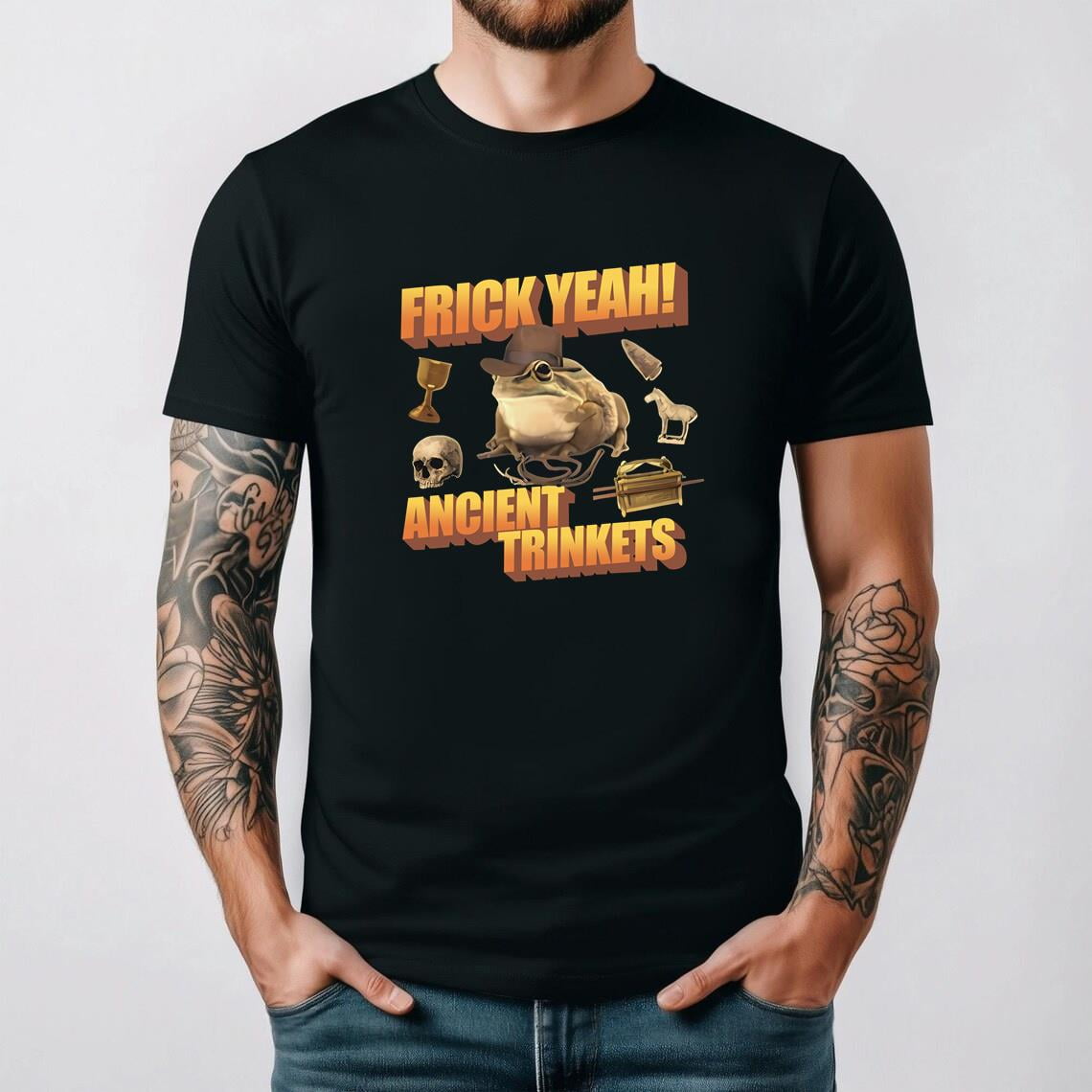 Frick Yeah Ancient Trinkets Retro Adventure Discovery Vibes T-shirt ...