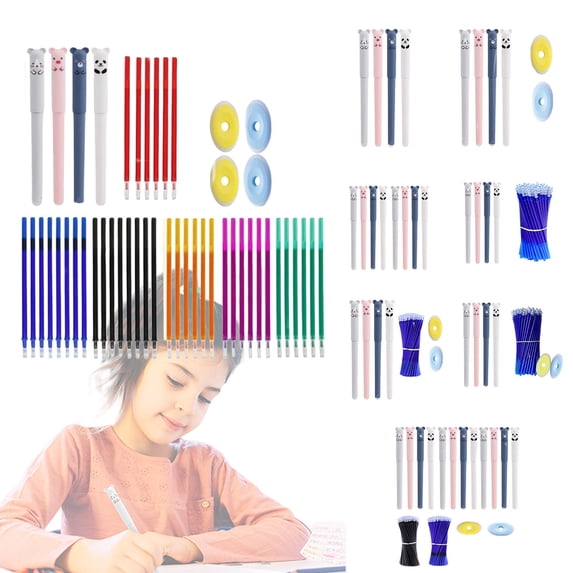 Friction Erase Gel Pens Built In Eraser Attachment Multi Tone Ink Stick ...