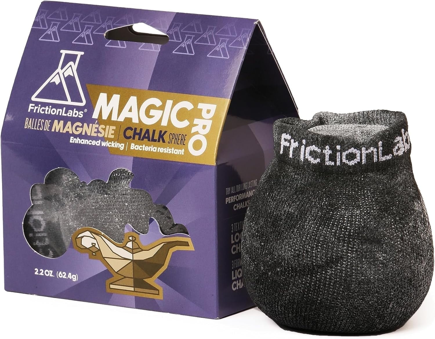 Friction Labs Magic Chalk Ball PRO 2.2 oz, Refillable, Premium Chalk ...