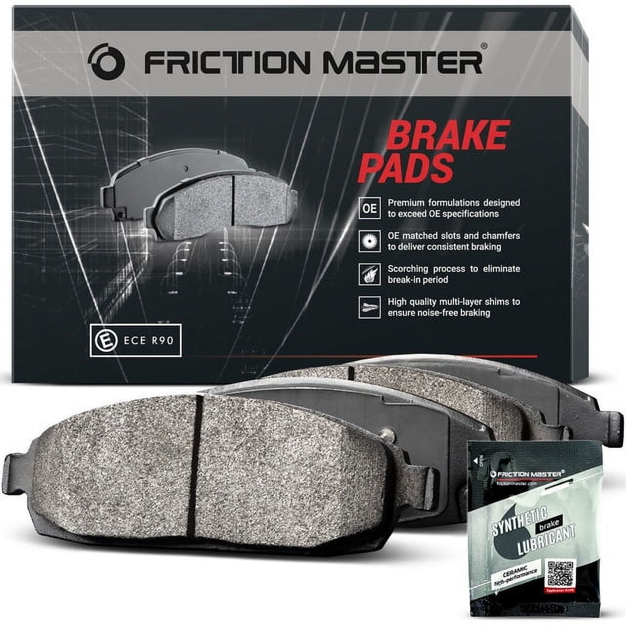 Friction Master D872 Front Ceramic Brake Pads Replacement Set - Walmart.com