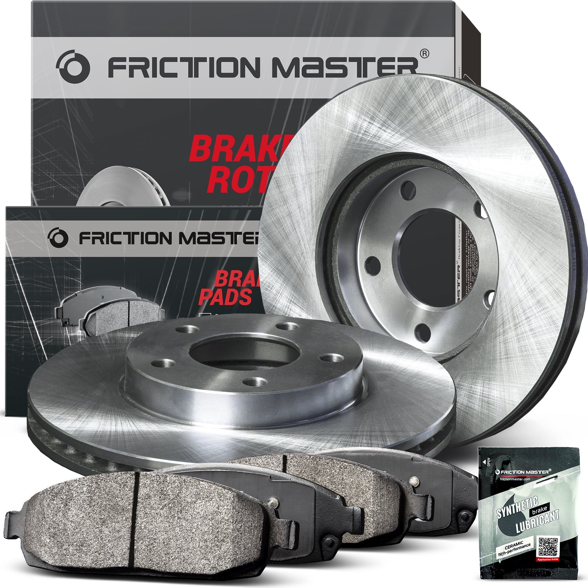 Friction Master BK3620c Rear Brake Pads and Rotor Kit Replacement for ...