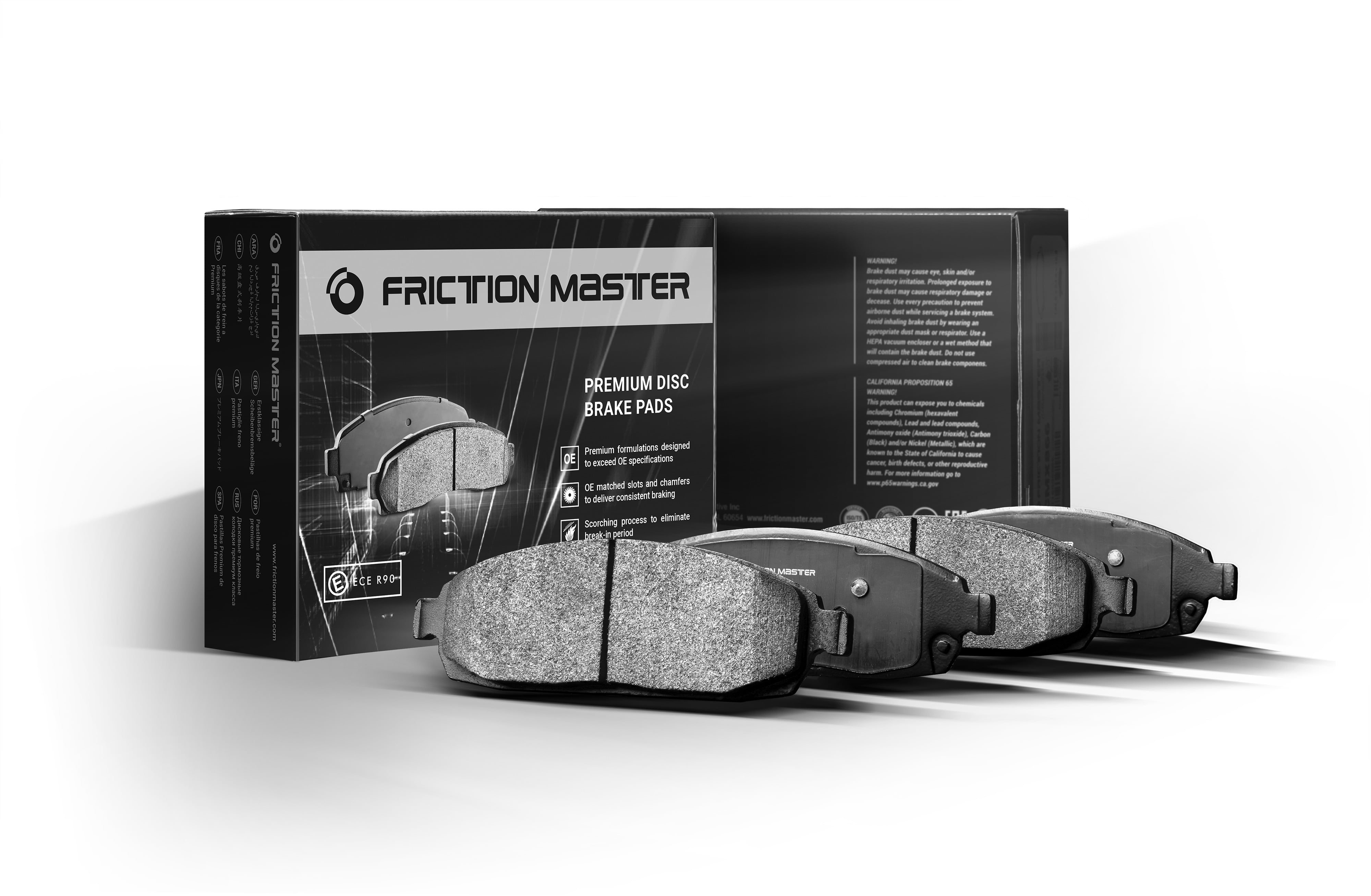 Friction Master MKD889 Front Semi-Metallic Brake Pads Replacement Set ...
