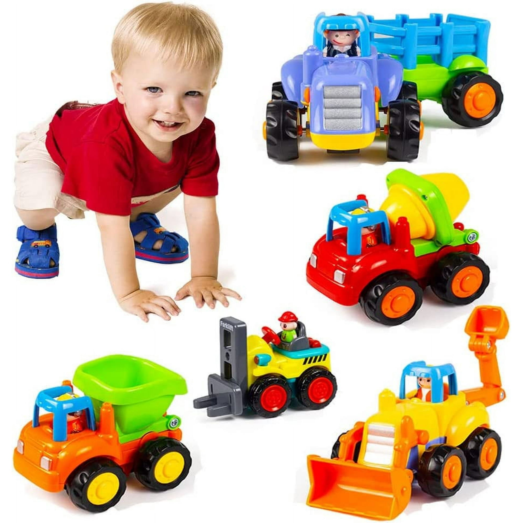 Friction Powered Cars Push and Go Toys Car Construction Vehicles ...