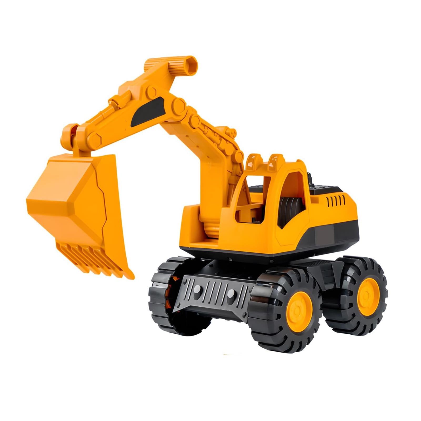 Friction Powered Construction Vehicles Toy Set - Push Go Cars Fire ...
