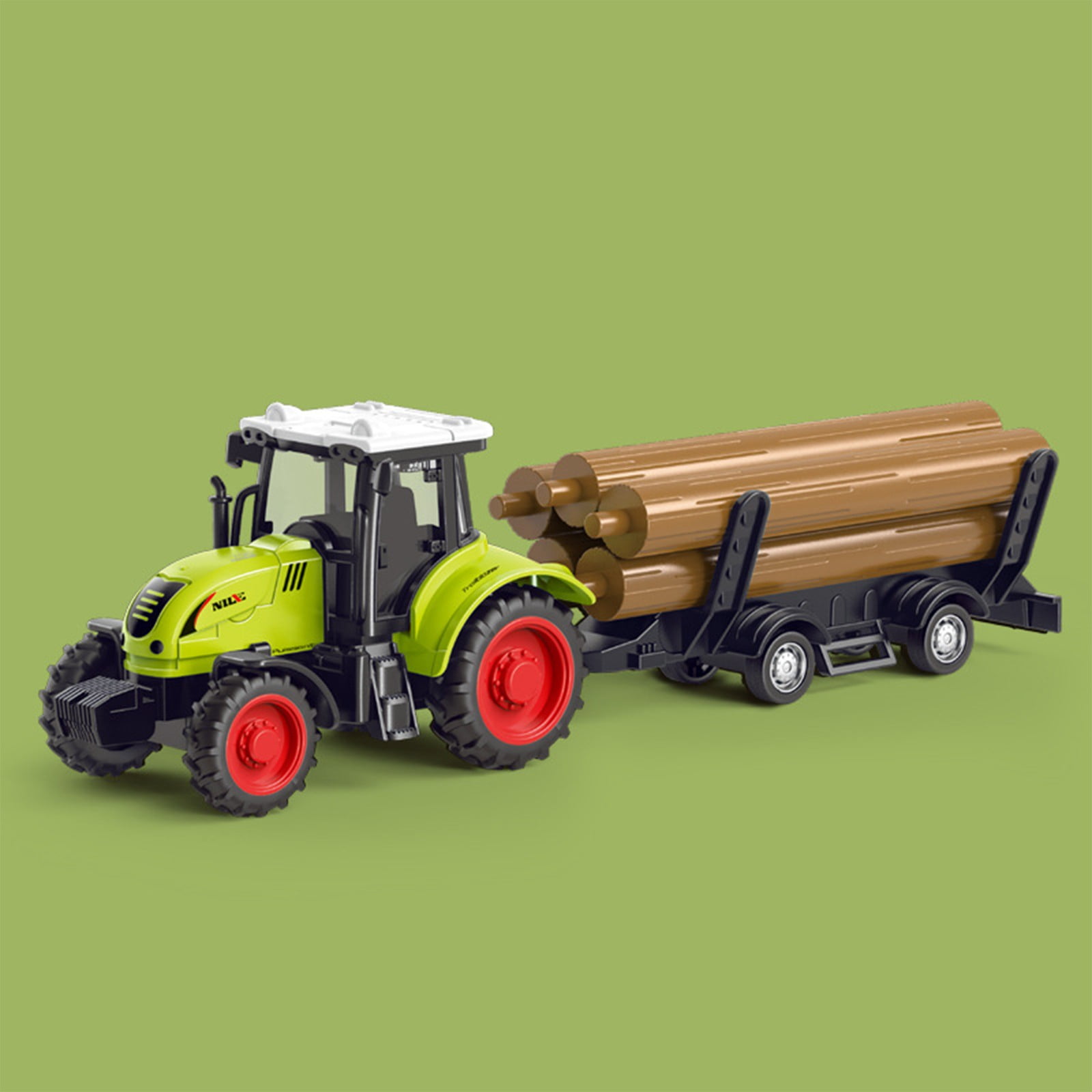 Friction Powered Farmer Tractor Toy, Realistic Push and Go Farm Truck ...