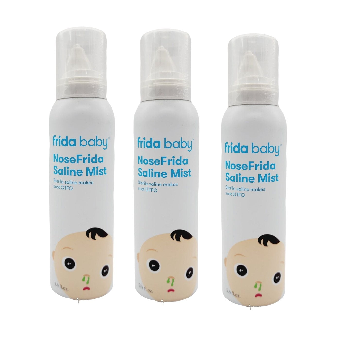 Frida Baby NoseFrida Saline Nasal Mist Spray Soften Nasal Passages 3.4 ...