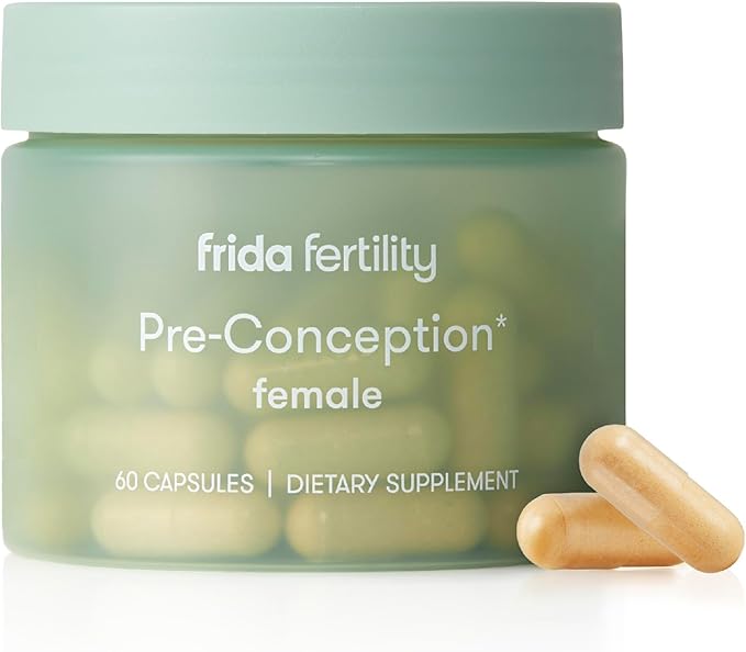 Frida Fertility Pre-Conception Fertility Supplement for Women | Daily Vitamins & Minerals, Folic ...