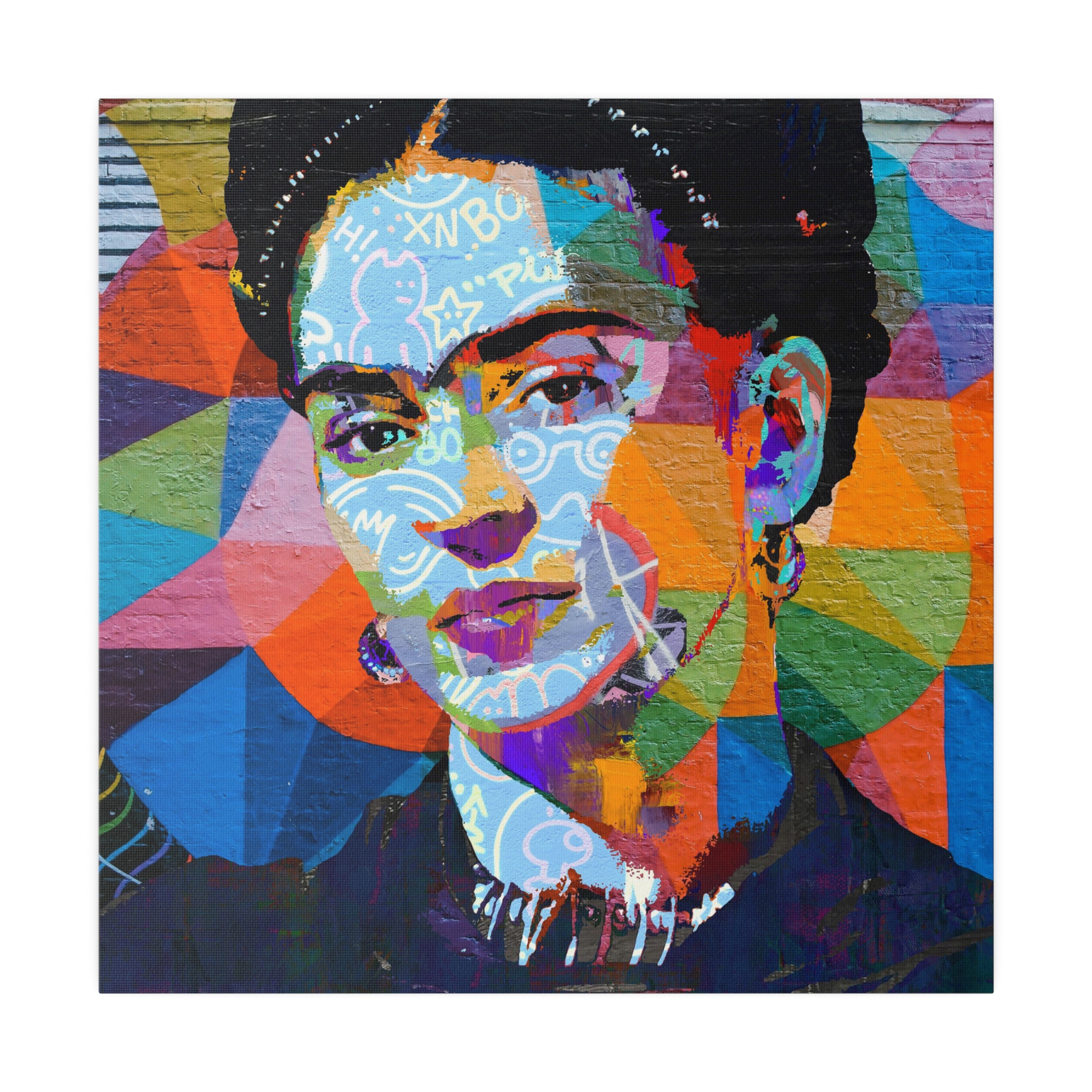 Frida Graffiti Canvas Wall Art - Pop Art - Walmart.com