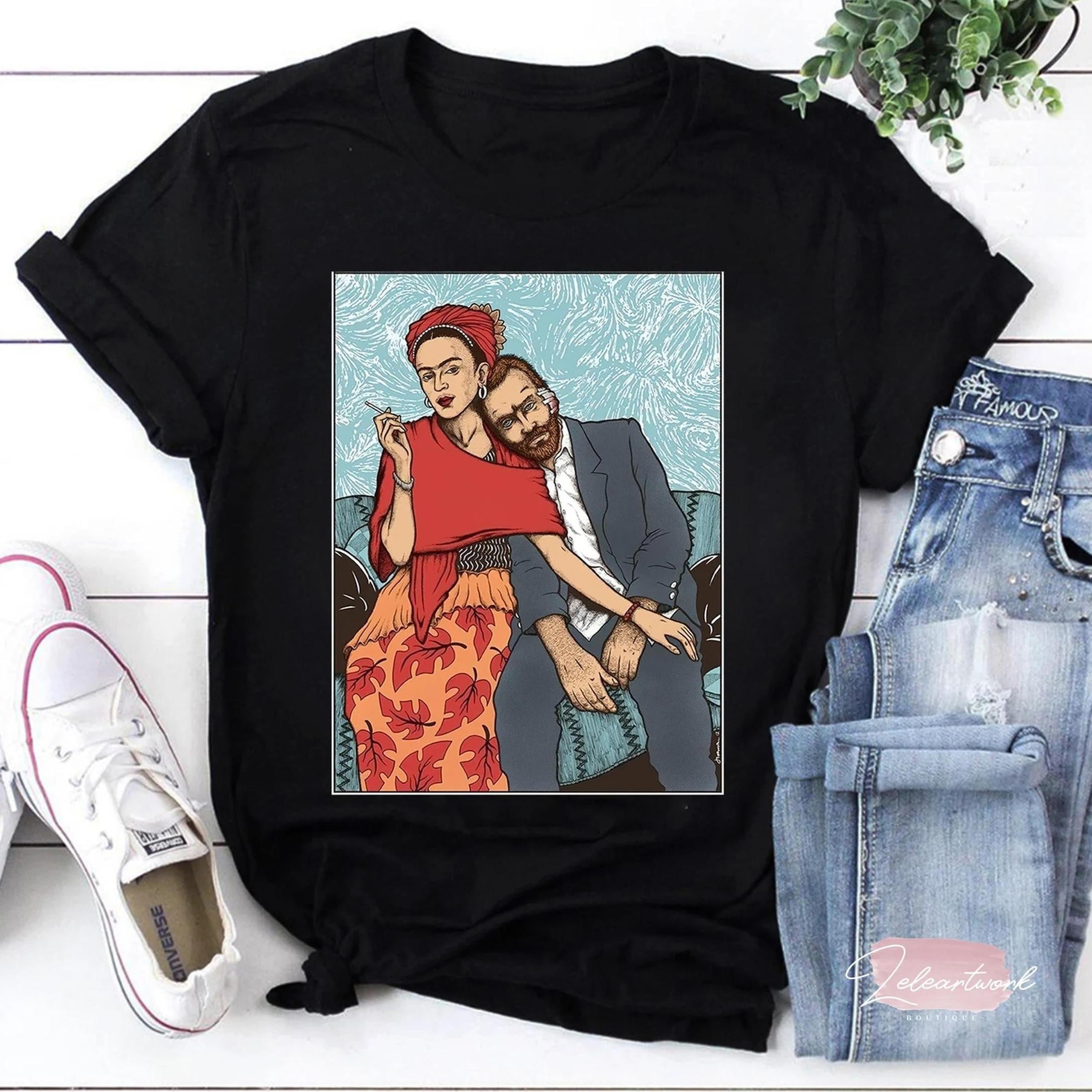 Frida Kahlo And Vincent Van Gogh Cool Ideal Gift T-Shirt, Frida Kahlo Shirt - Walmart.com