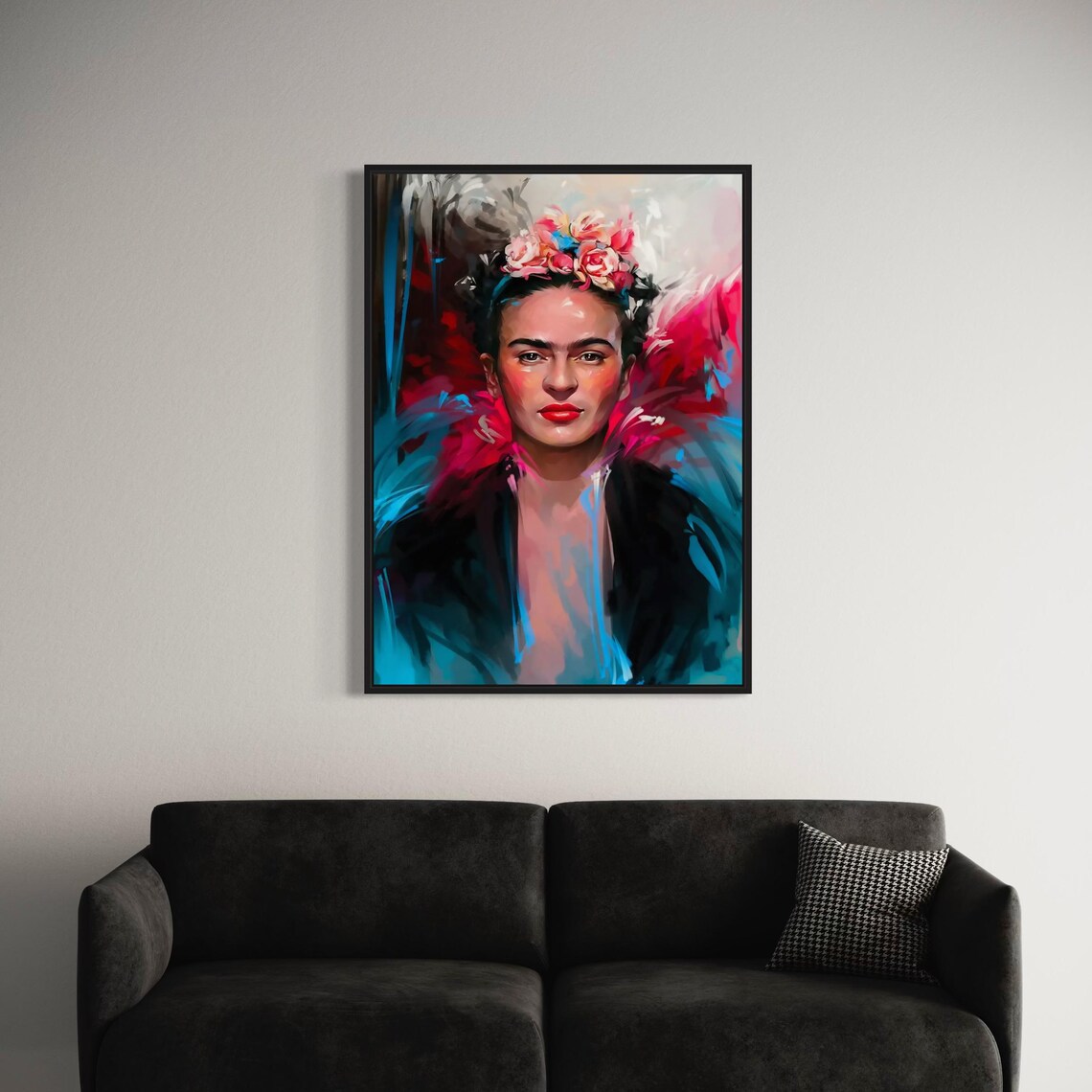 Frida Kahlo Bunch Of Flowers - Canvas Wall Art | Poster Print Picture ...