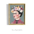 Frida Kahlo Floral Art Print, Feminist Wall Decor, Unframed Poster Size ...