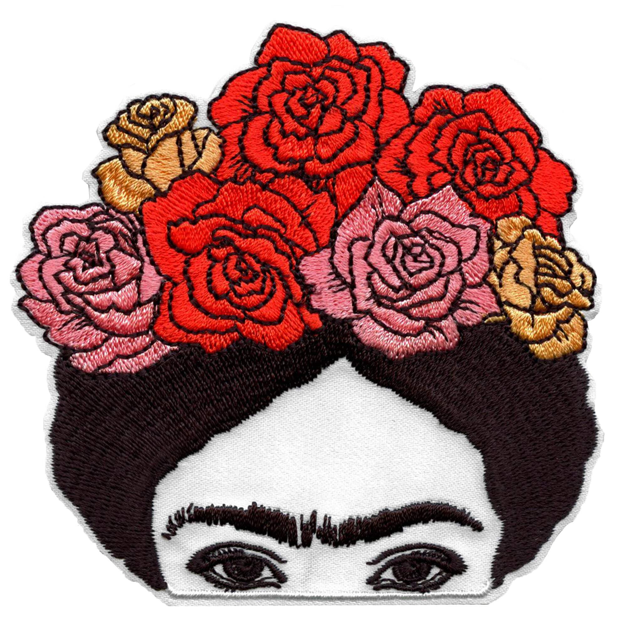 Frida Kahlo Flower Crown Patch Iconic Feminist Artist Embroidered Iron ...